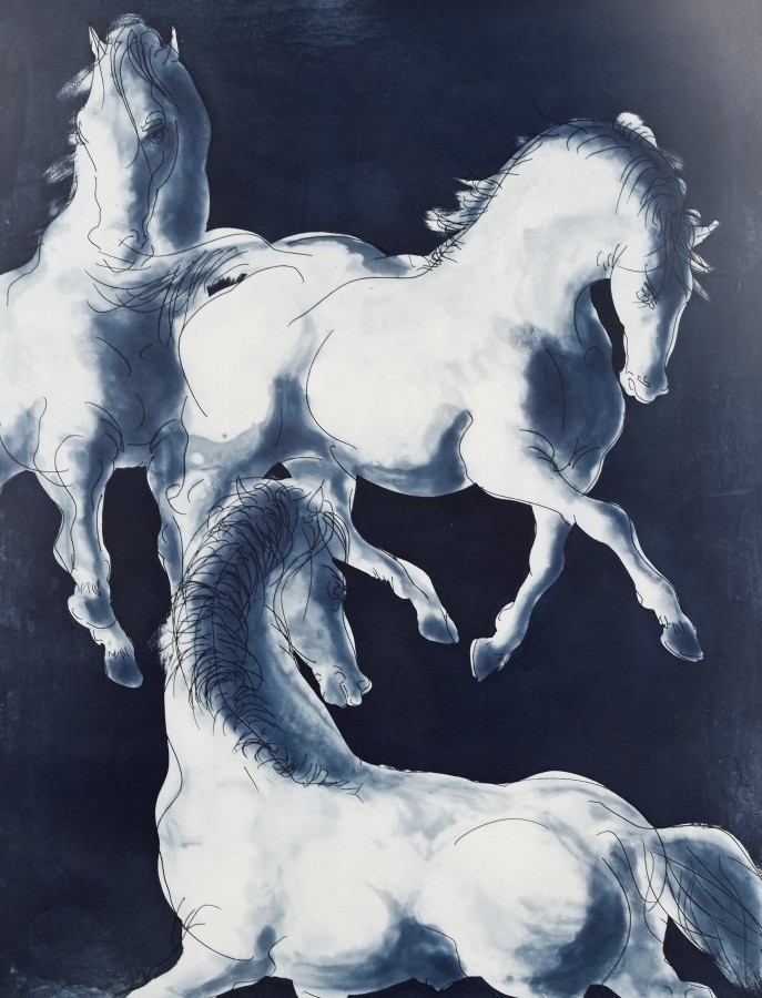 Hans Erni | Pferde in Bewegung (1970) | MutualArt