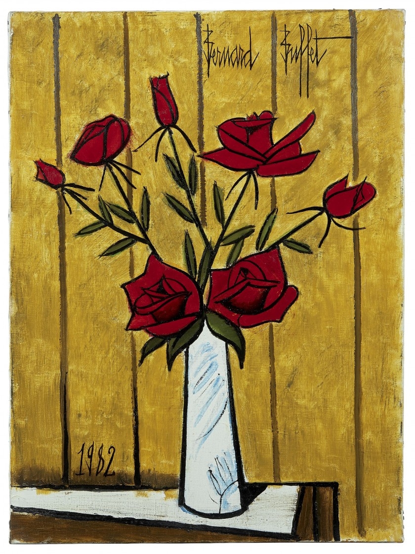 Bernard Buffet | Bouquet de roses - 1982 (1982) | MutualArt
