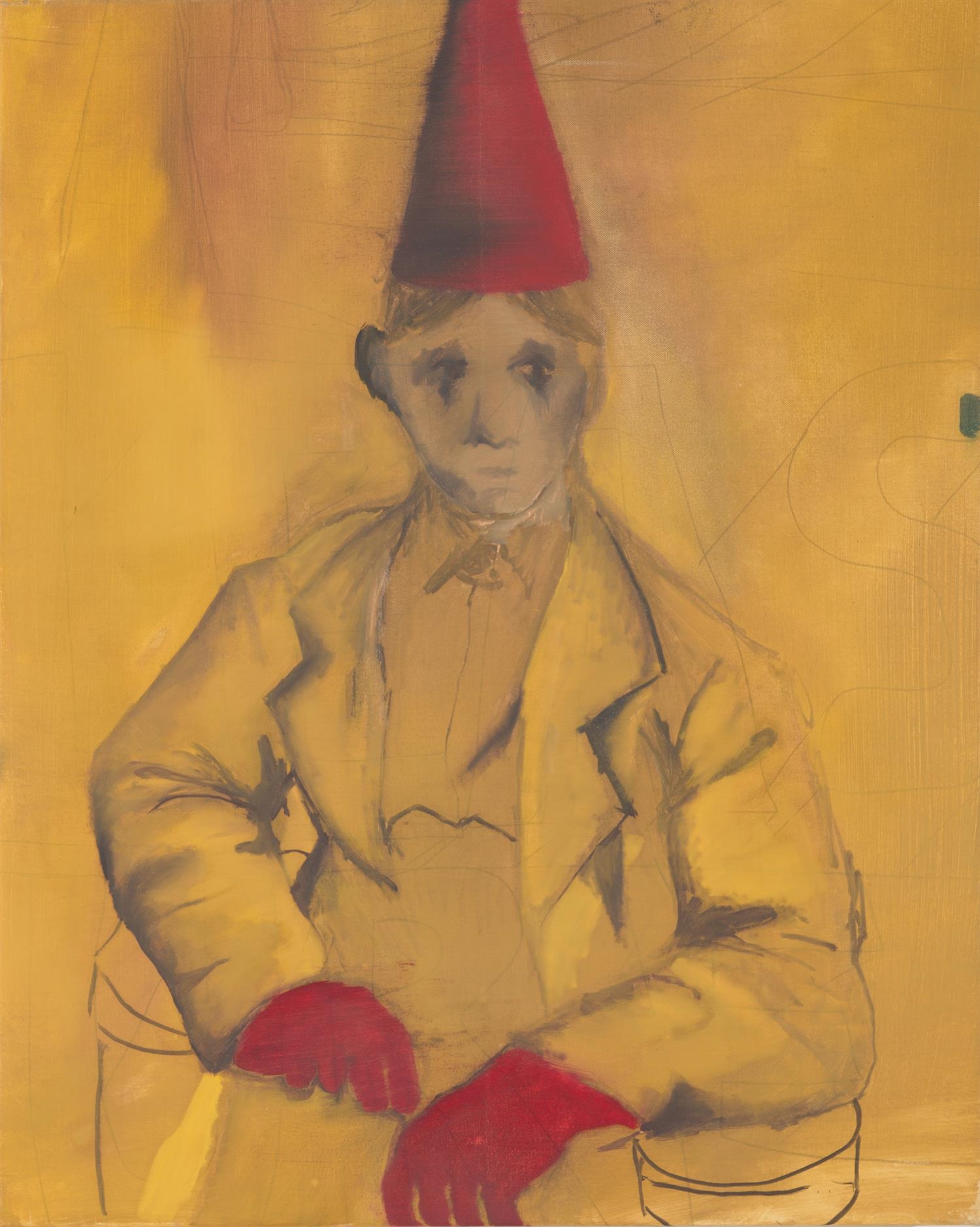 Harry Rothel | Self Portrait with Red Gloves | MutualArt