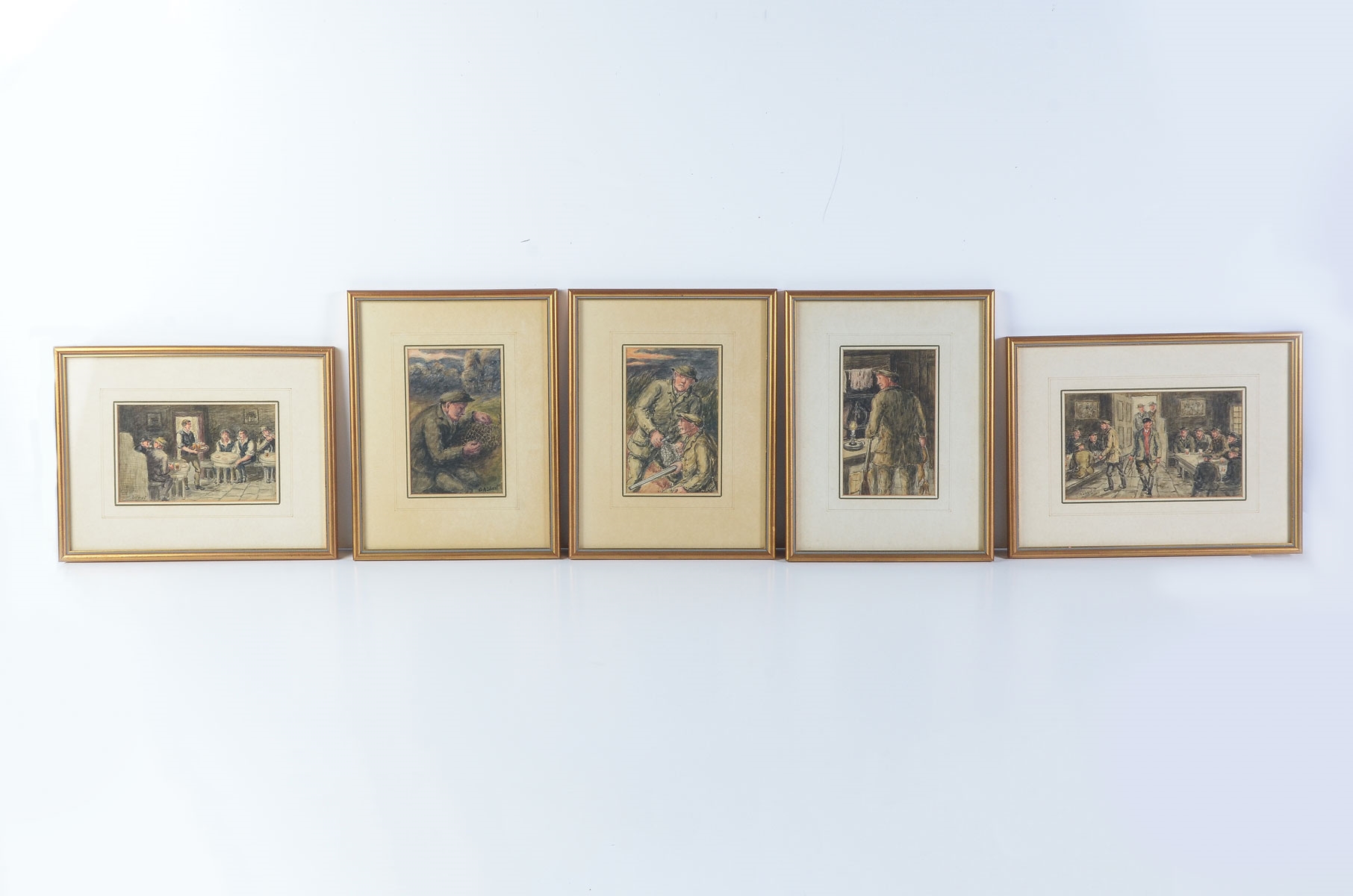 George Anderson Short | To Include: 1) Two Watercolors Depicting the ...