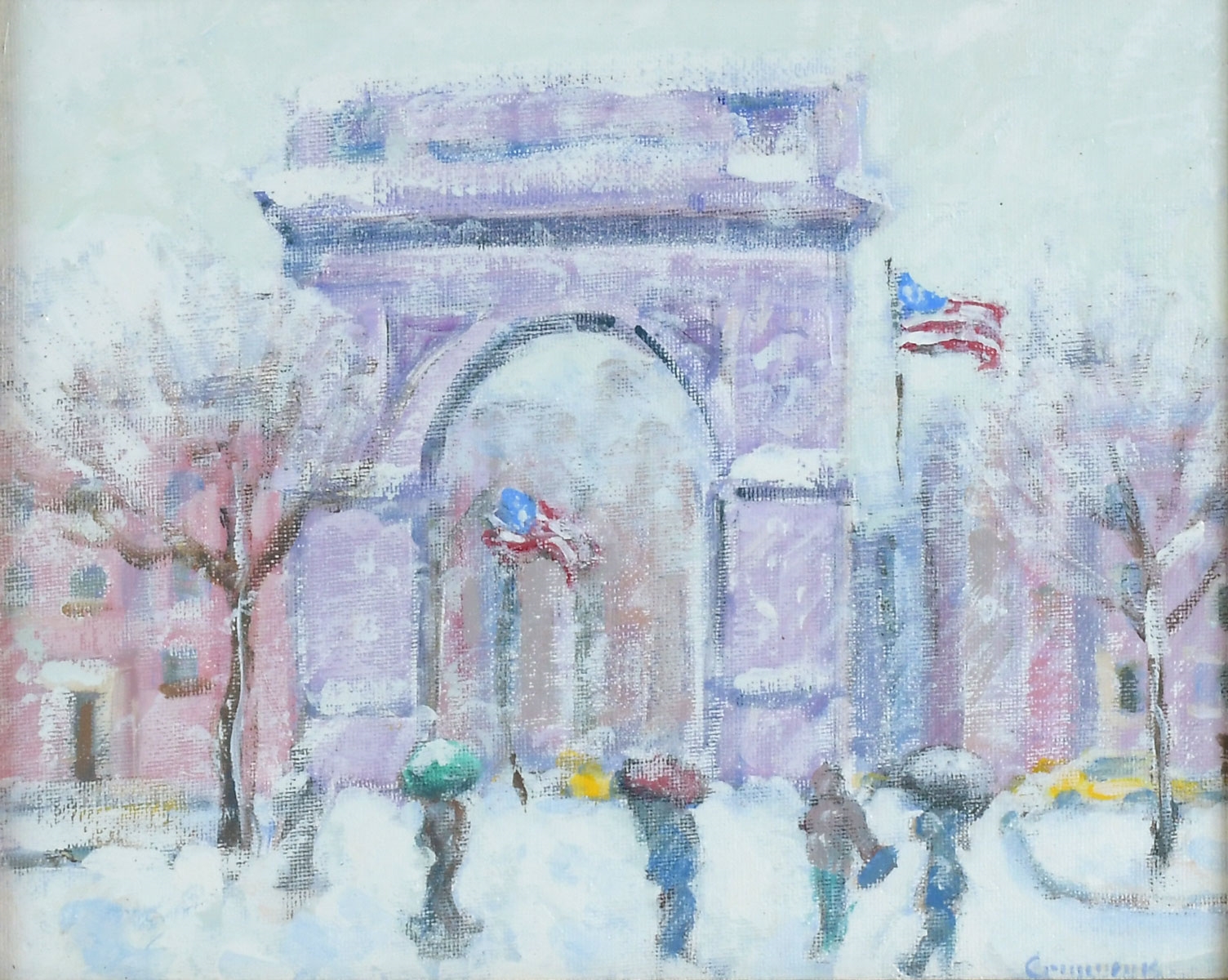 John Crimmins | Washington Square Park in the Winter | MutualArt