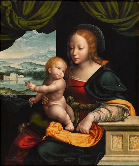 Joos Van Cleve | The Virgin and Child: 'The Madonna of the Cherries' | MutualArt