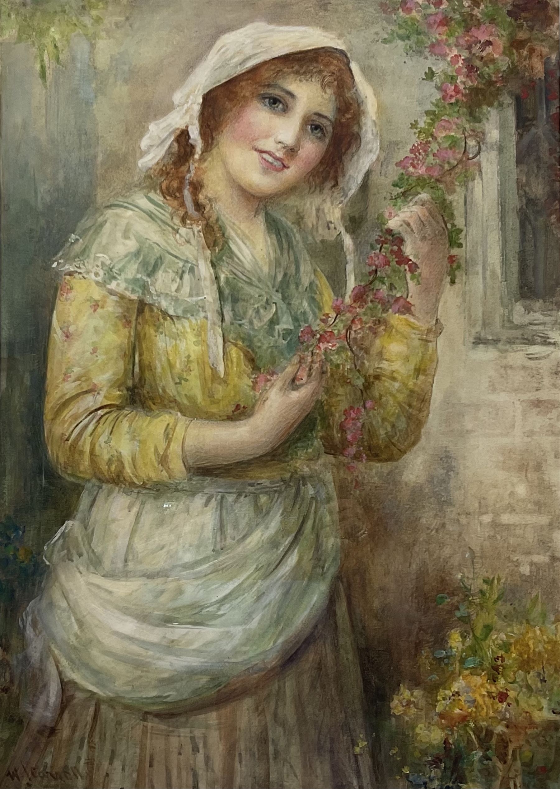 William Joseph Carroll | Country Girl Holding Blossom | MutualArt