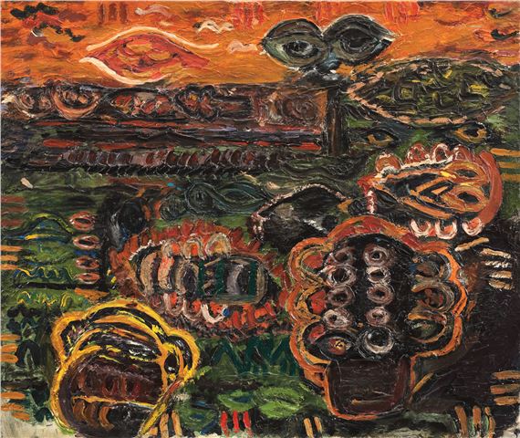 Ion Tuculescu | Câmpie cu toteme | MutualArt