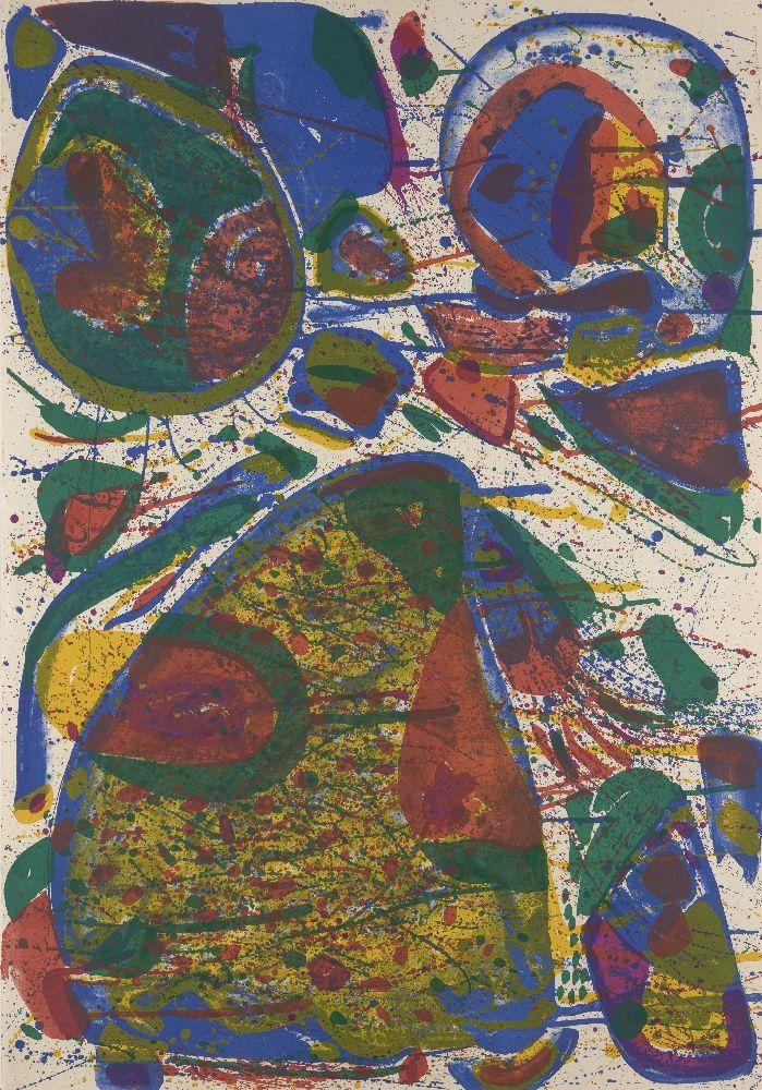 Sam Francis | Bright Jade Ghost, Variant (SF-28) (1963) | MutualArt