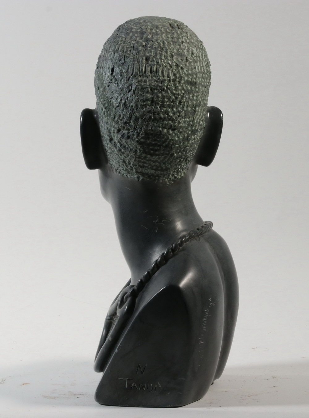 Nicholas Tandi | Shona Greenstone Bust Portrait of African Male | MutualArt