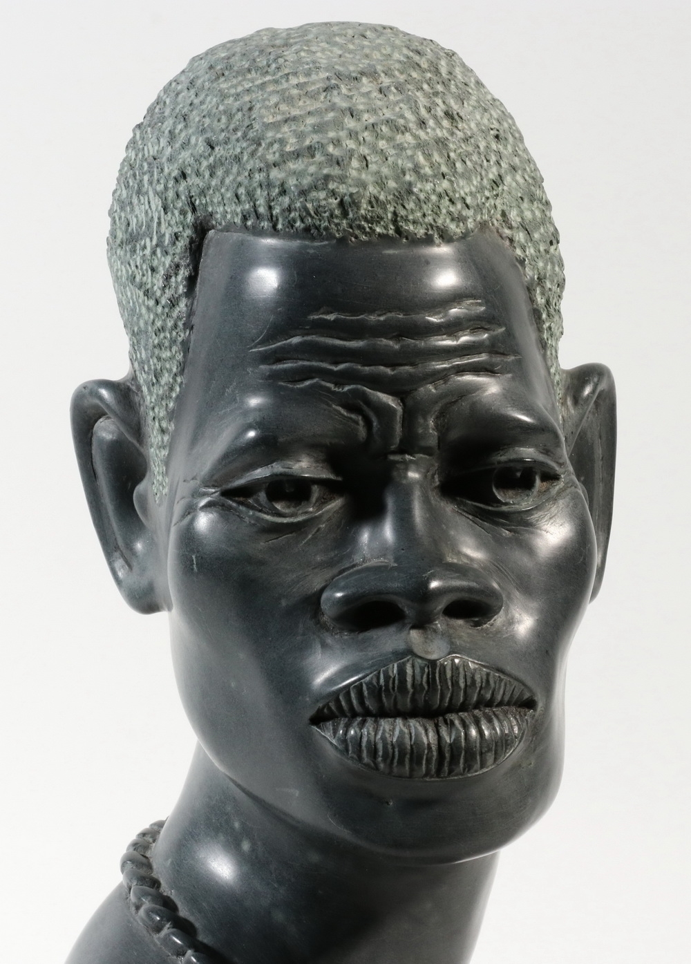Nicholas Tandi | Shona Greenstone Bust Portrait of African Male | MutualArt