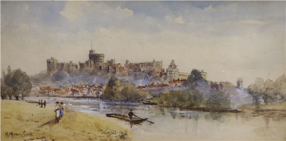 Herbert Moxon Cook | Windsor Castle from The Thames | MutualArt