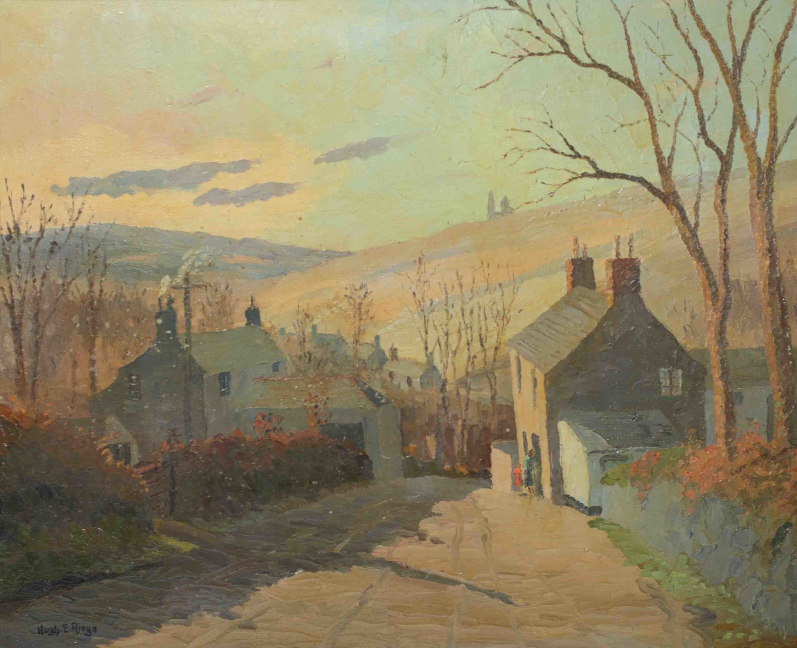 Hugh Edward Ridge | Village Scene | MutualArt