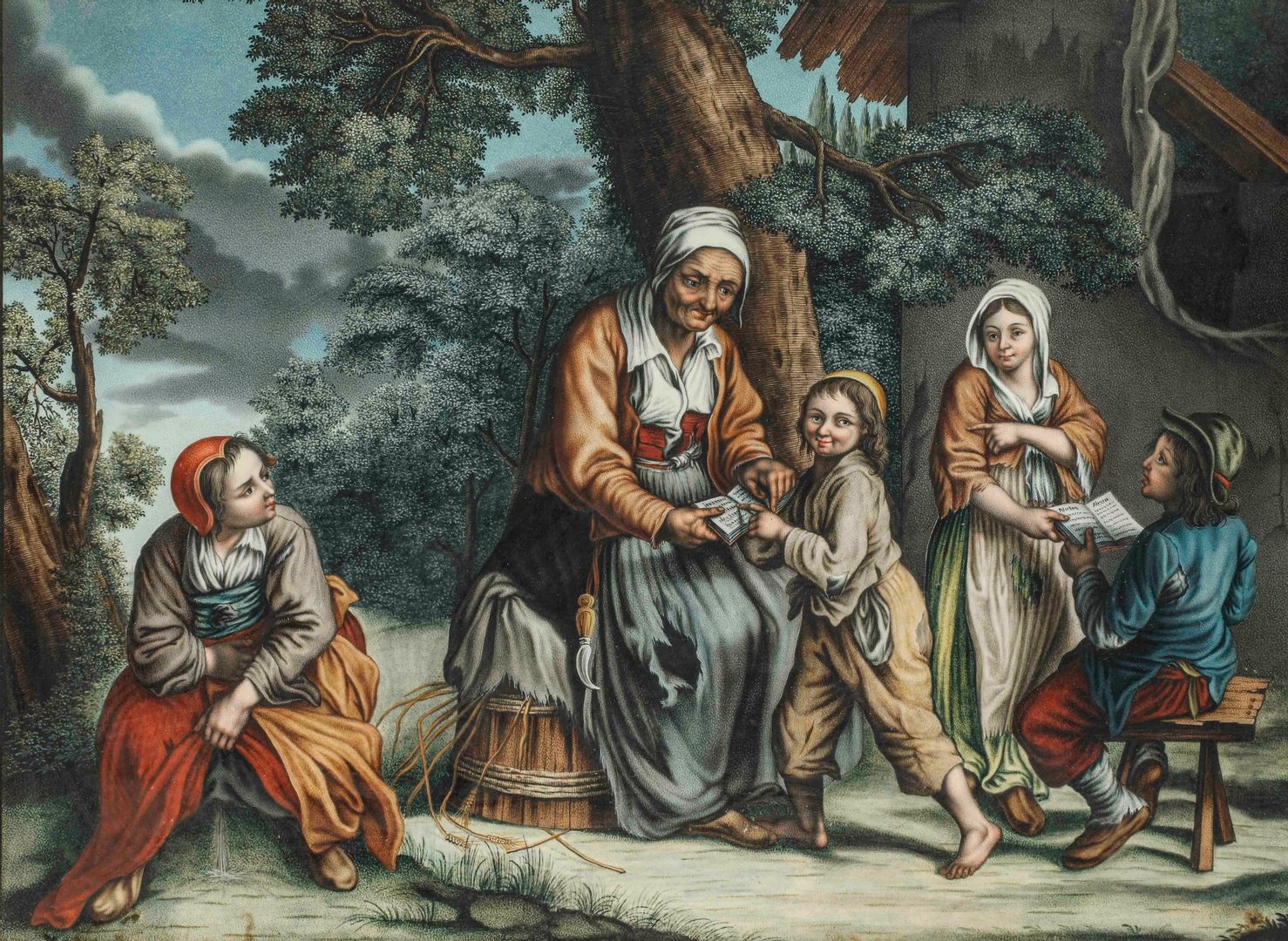 French School, 19th Century | The family of peasants | MutualArt