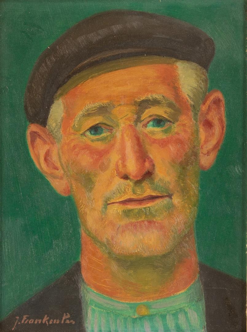 Jan Pzn. Franken | Portret van een man met boerenpet | MutualArt