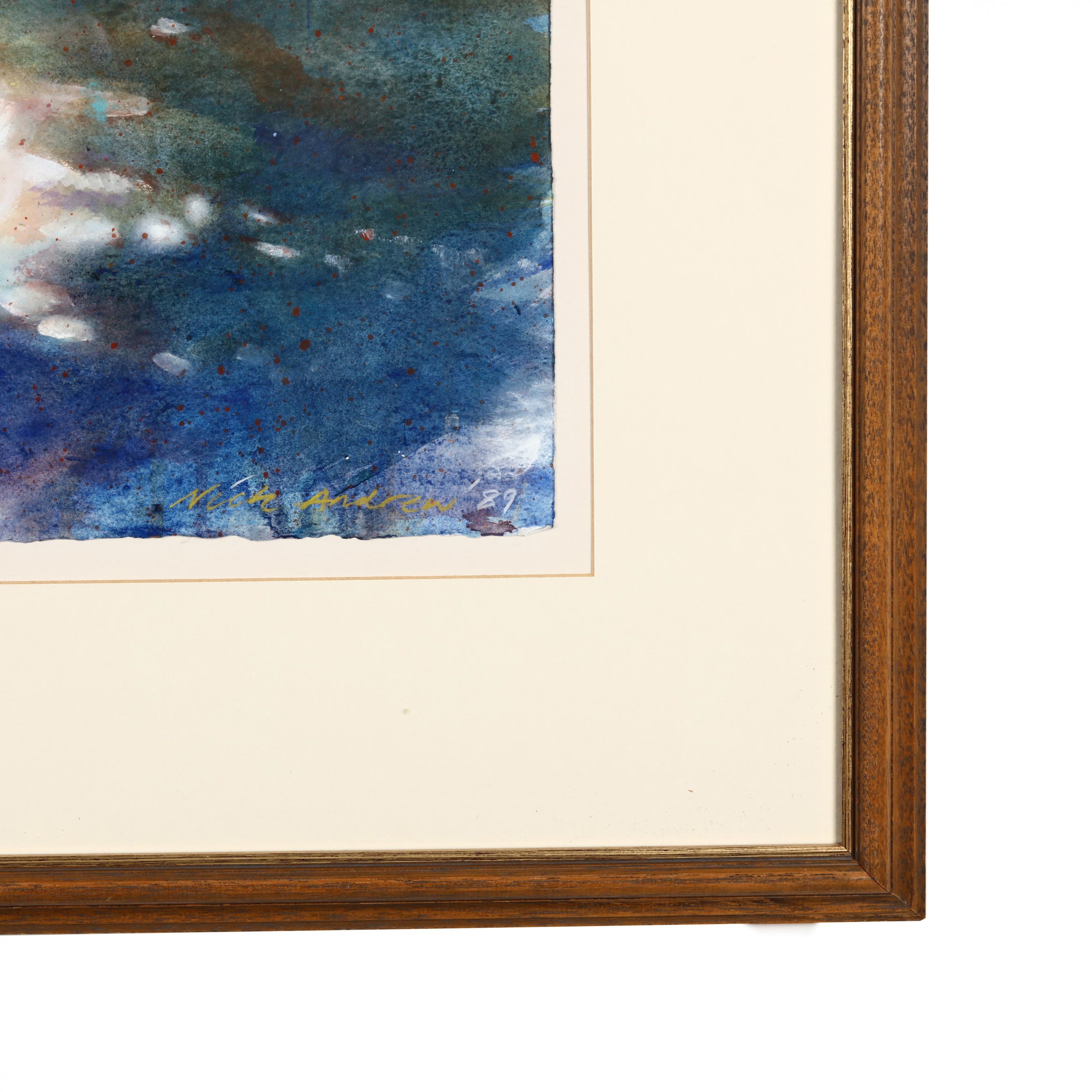 Nick Andrew | Park Scene with Figure (1989) | MutualArt