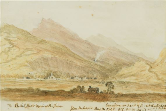 John Baptist Malchair | 'Beth Gellert Merionethshire / Snowdon on part ...