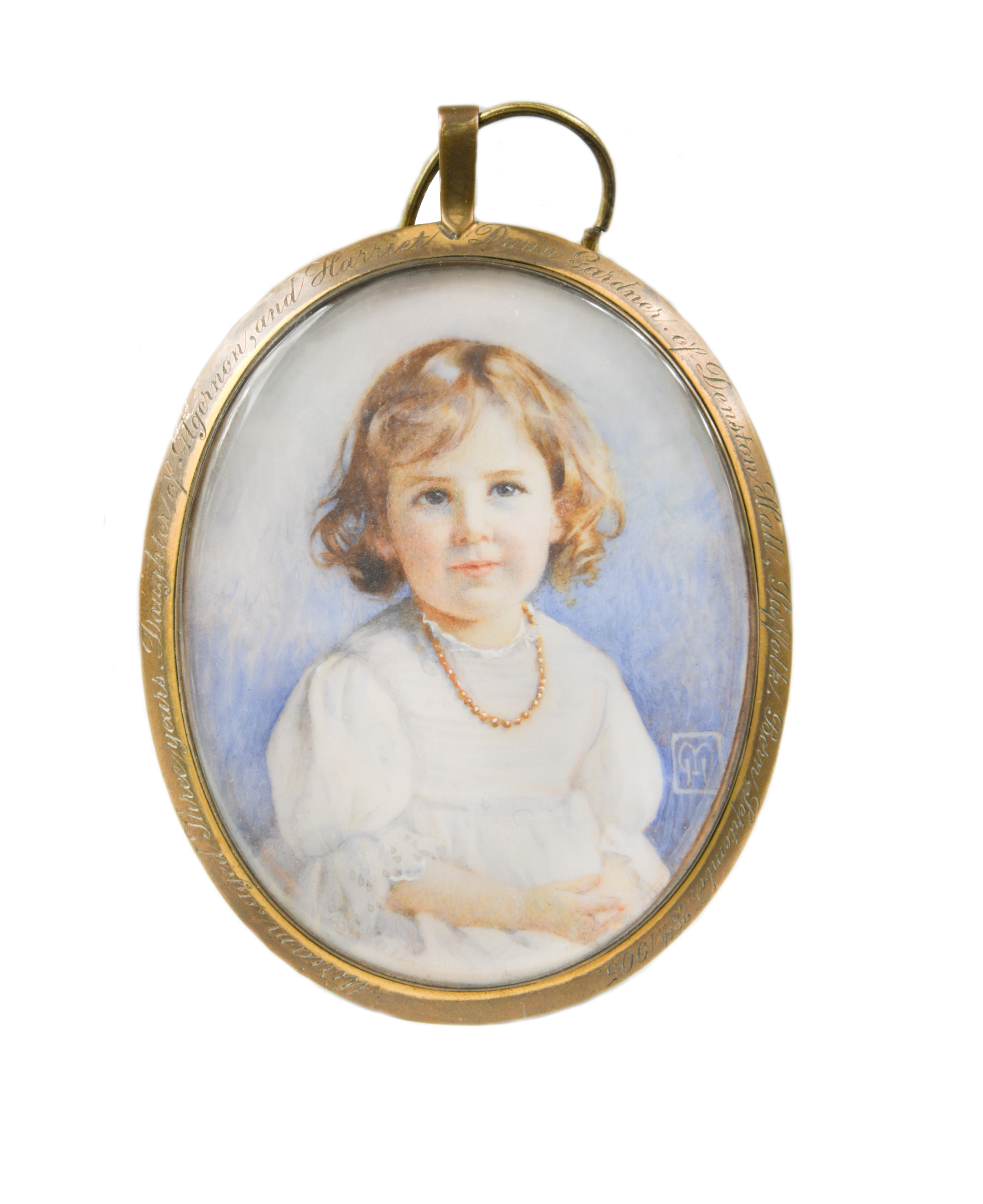 Mary Young Hunter | Portrait miniature of Miriam Dunn Gardner aged 3 ...