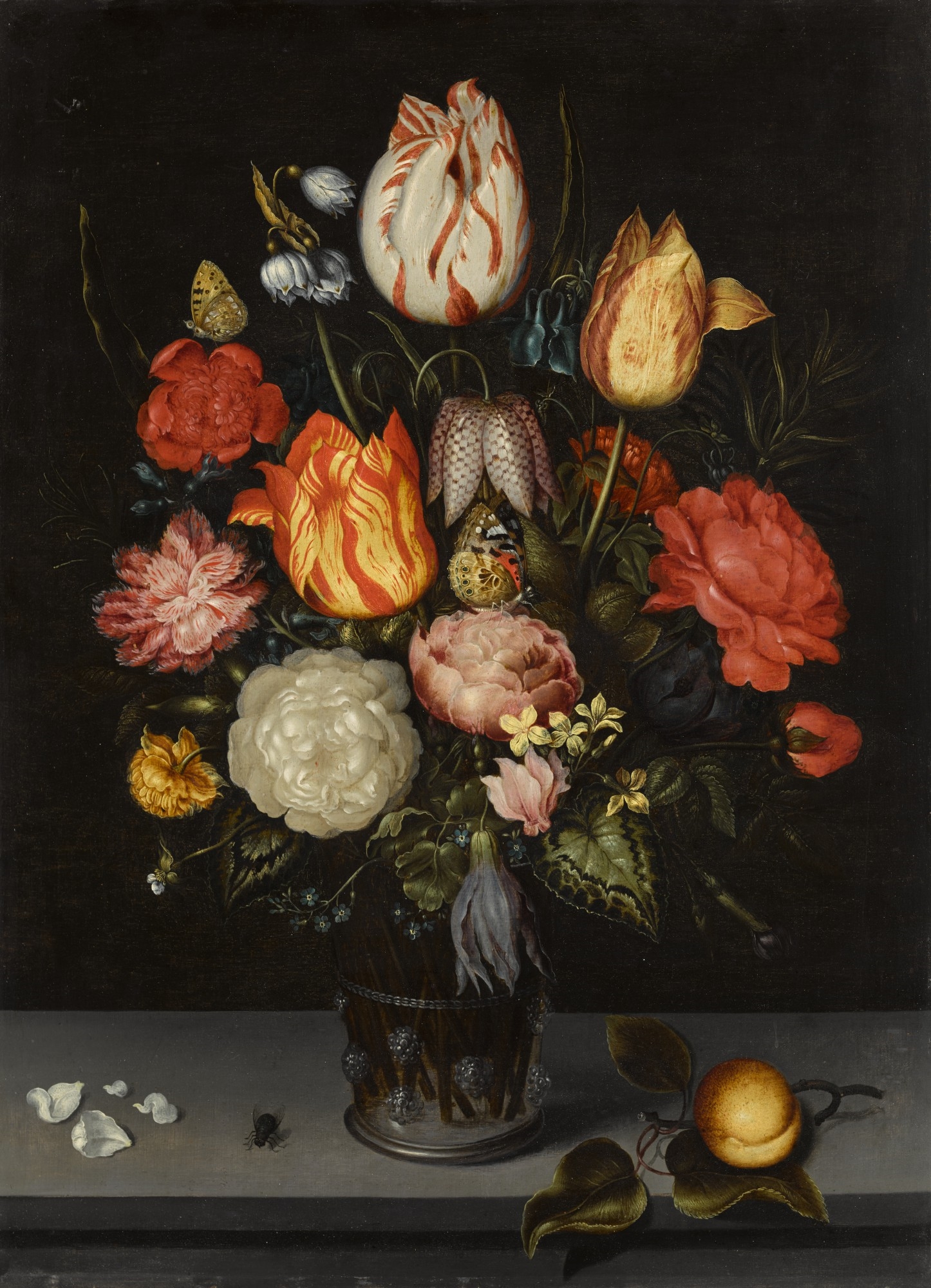 Ambrosius Bosschaert the Elder | Floral still life including tulips and ...