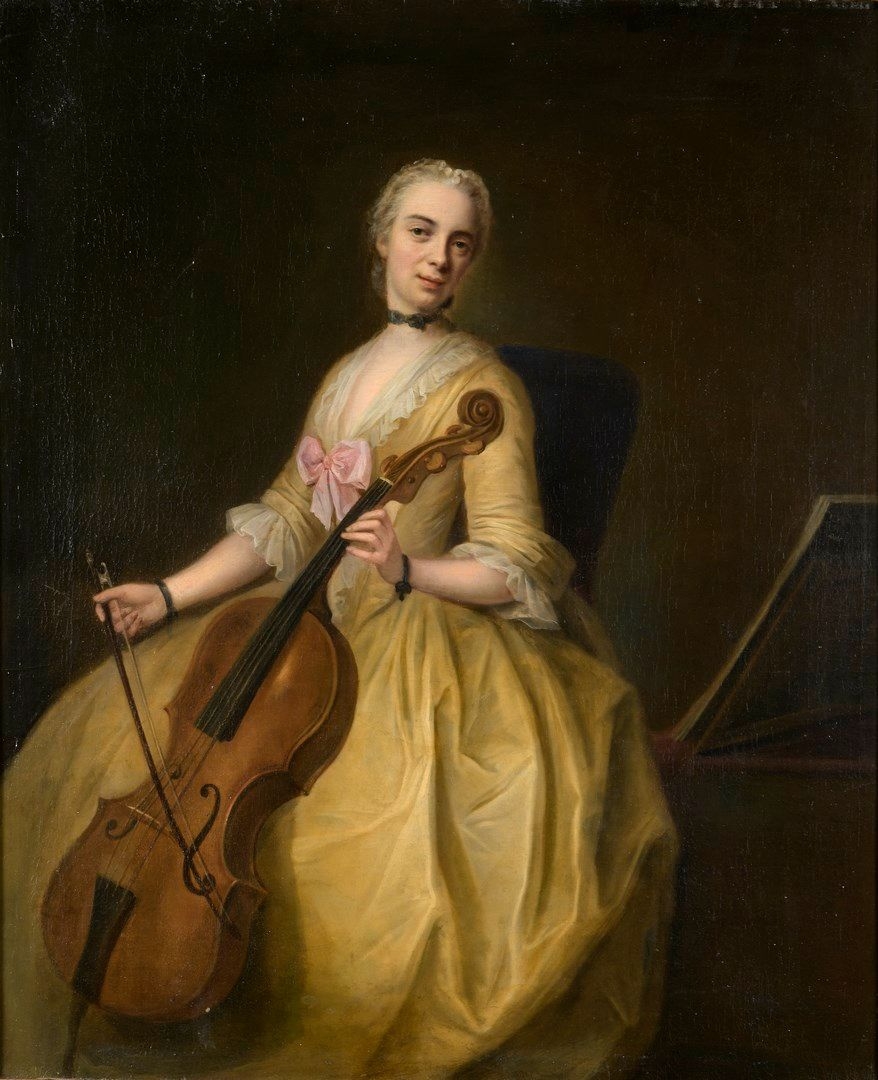 Balthasar Denner | Portrait of the painter's daughter with cello ...