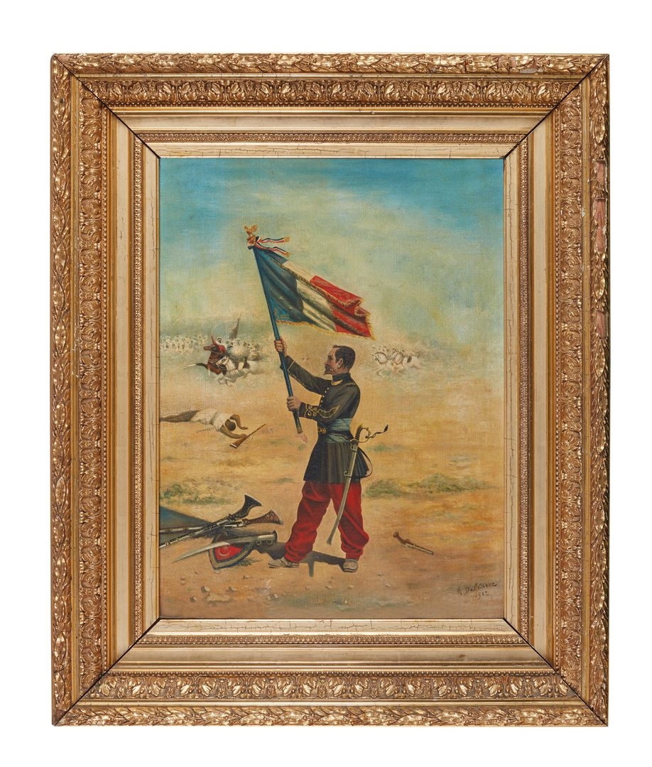 French School, 19th Century | The Zouave with the flag | MutualArt