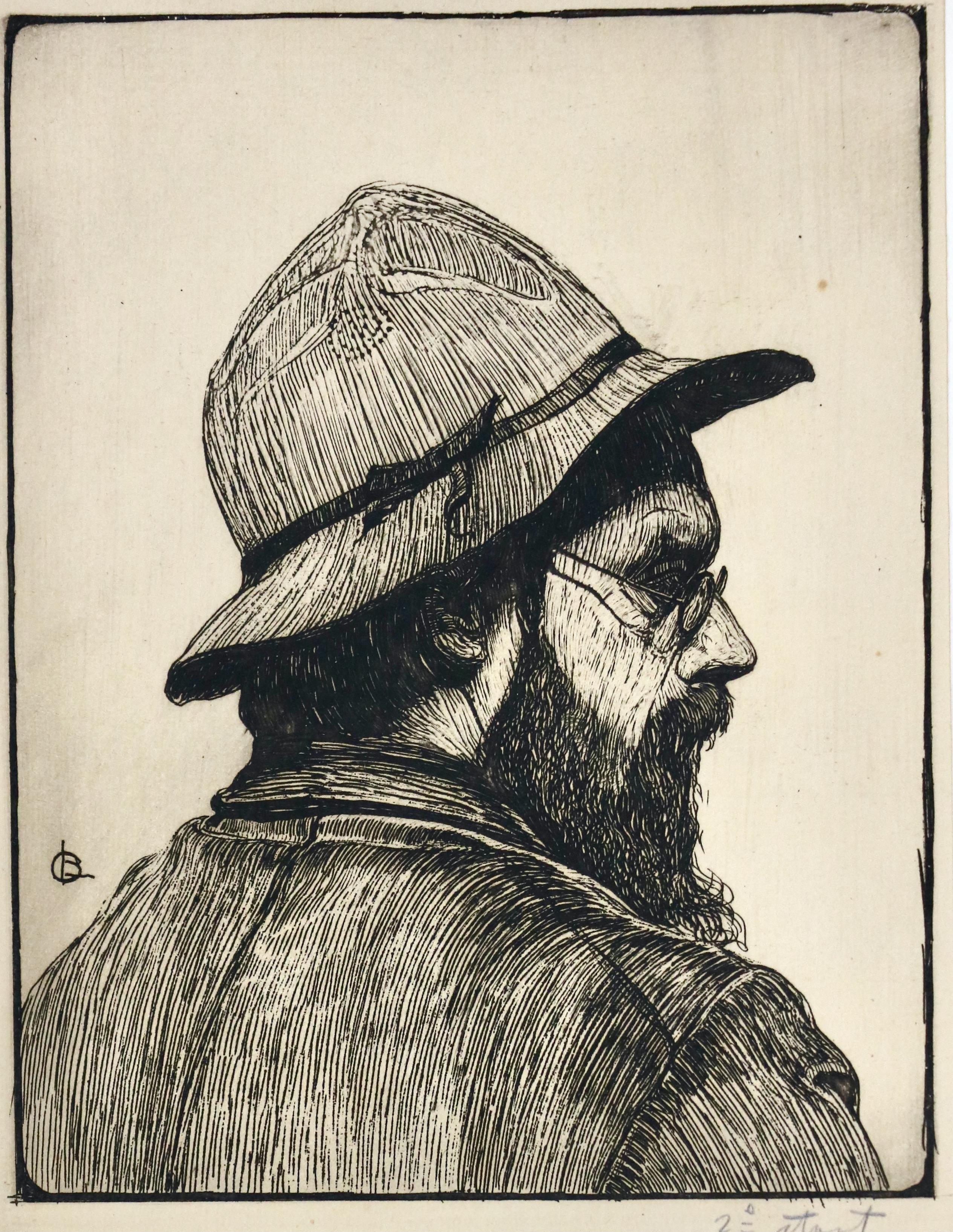 Chris Lebeau | Self-portrait with hat (1908) | MutualArt