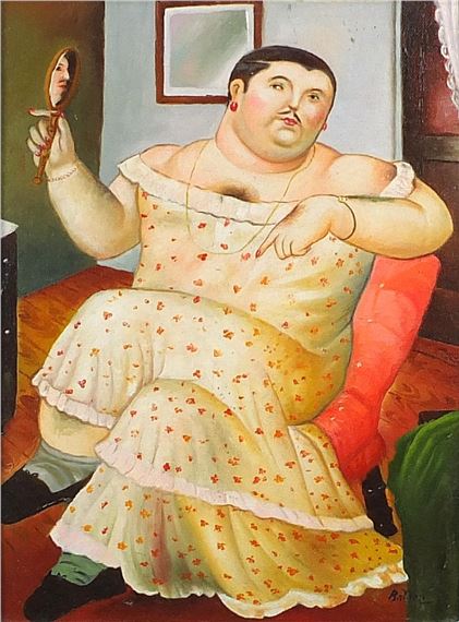 Fernando Botero | Man wearing a dress | MutualArt