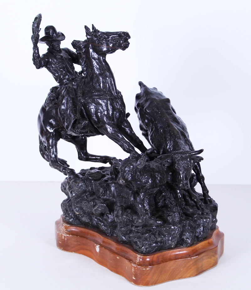 George B. Marks | RIDER WITH TWO STEERS | MutualArt