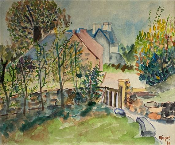 Alexandre Minguet | Jardin clos, Le parc et L'église (Circa 1970 ...