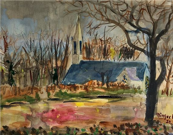 Alexandre Minguet | Jardin clos, Le parc et L'église (Circa 1970 ...