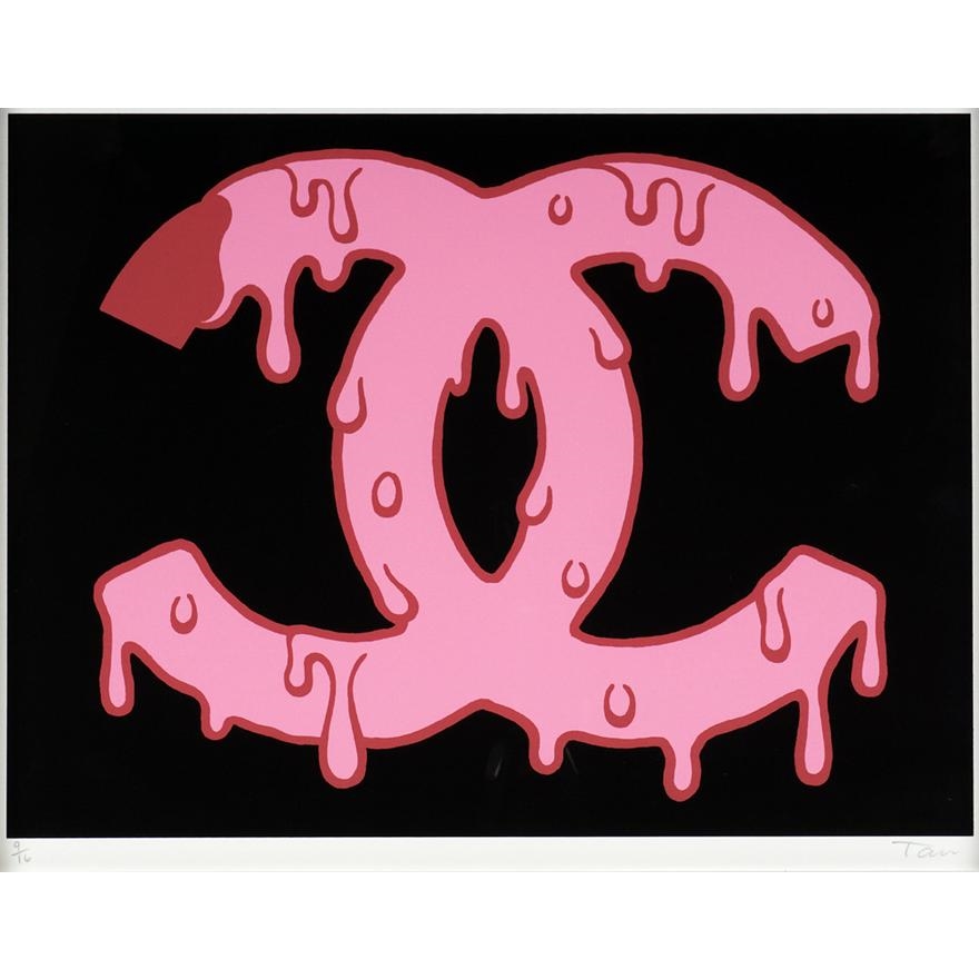 Dripping Chanel Logo Wallpaper
