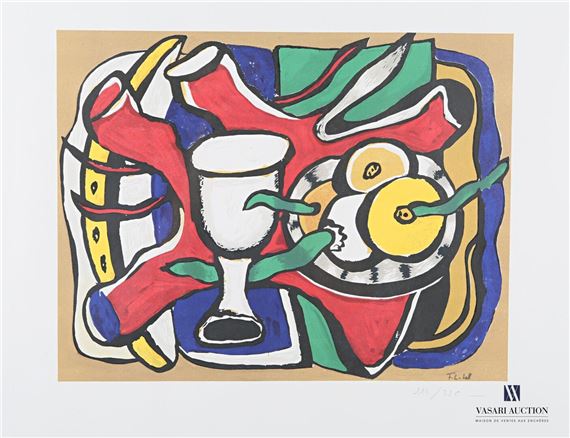 Fernand Léger | Still life with a bowl of fruit (1948) | MutualArt