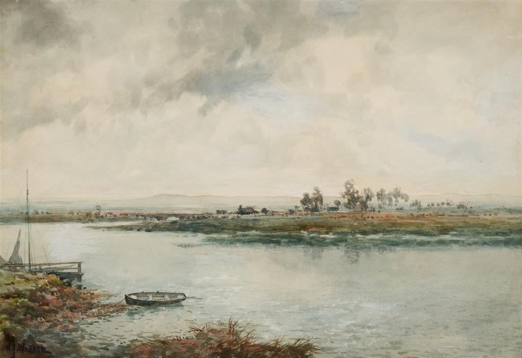 William Joseph Wadham | Settlement by the River | MutualArt