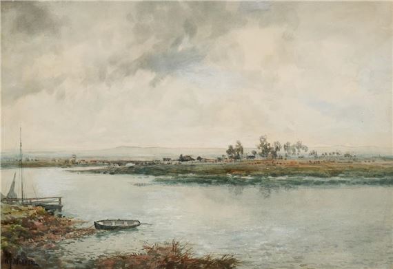 William Joseph Wadham | Settlement by the River | MutualArt