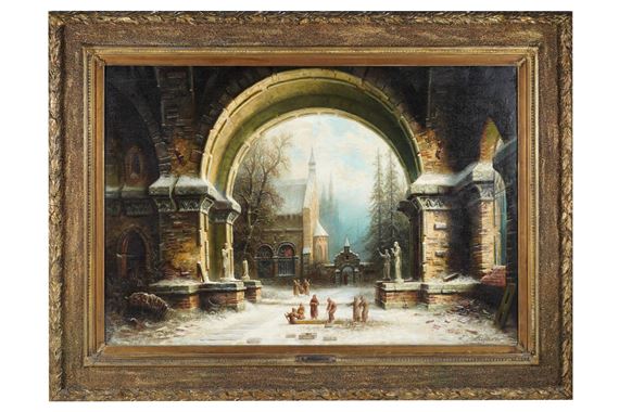 Albert Bredow | MONASTERY COURTYARD SCENE | MutualArt