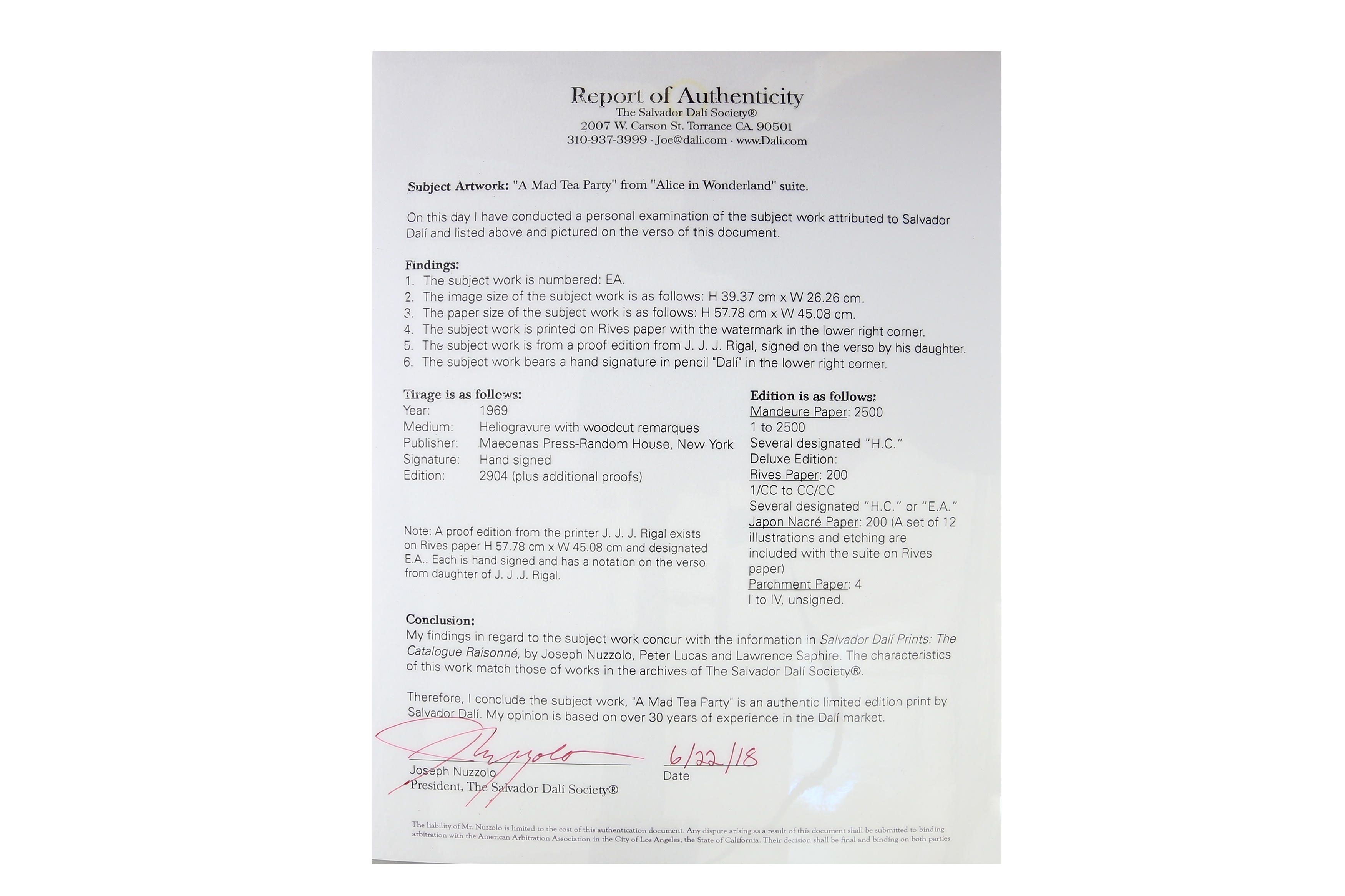 Salvador Dalí | A Mad Tea Party (1969) | MutualArt