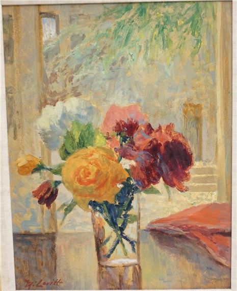 Martin Levitt | Still life depiction of a floral arrangement in a vase ...