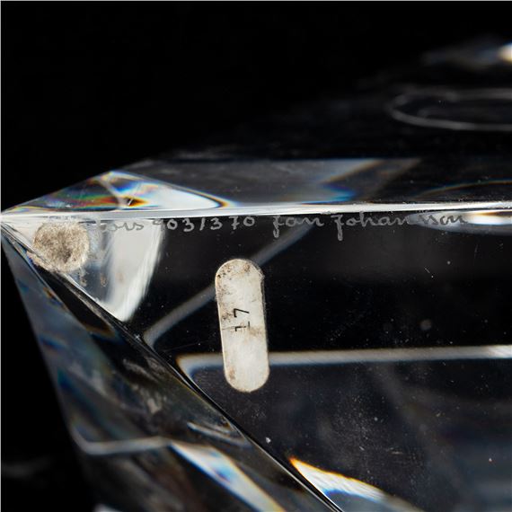 Jan Johansson | a pair of signed glass sculptures Orrefors later part ...