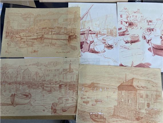 Alec Wiles | Three sketches of Penry, and Rock, together with two piece ...