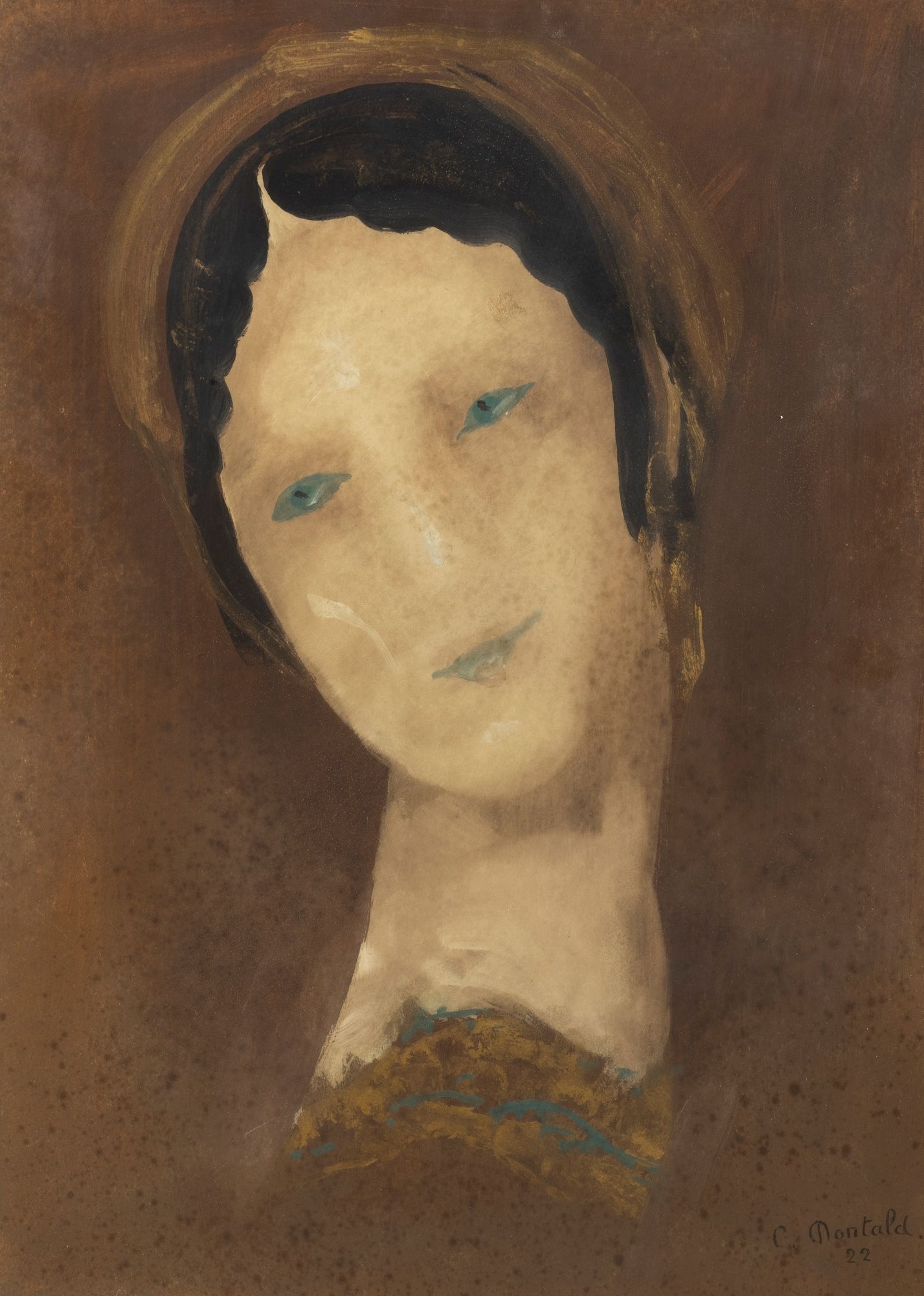 Constant Montald | Portrait de femme (1922) | MutualArt