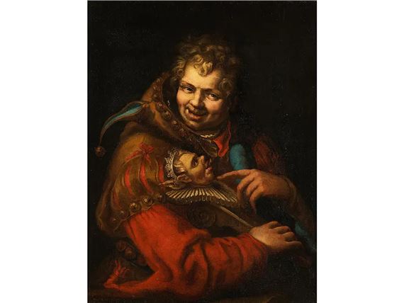 Hendrick Goltzius | PORTRAIT OF A FOOL WITH A LITTLE FOOL IN HIS HAND ...