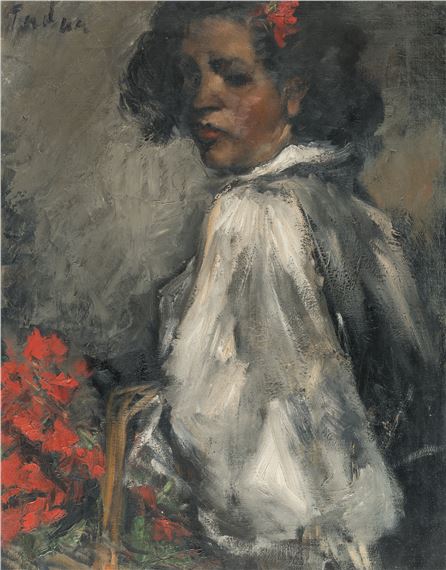 Paul Mathias Padua | Girl with flowers | MutualArt