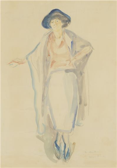 Edvard Munch | Stående modell/ Standing nude (1942) | MutualArt