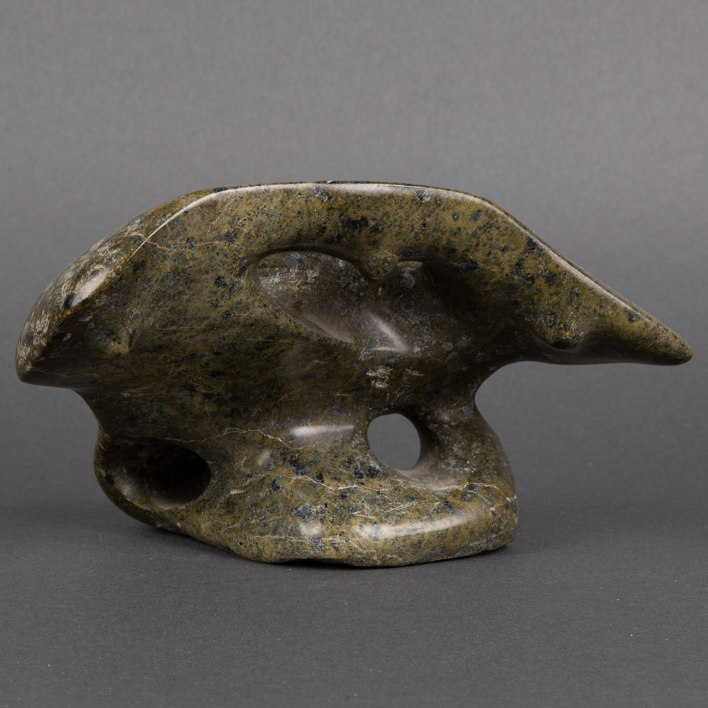 Mariano Aupilarjuk | RAVEN PEERING OVER CLIFF | MutualArt