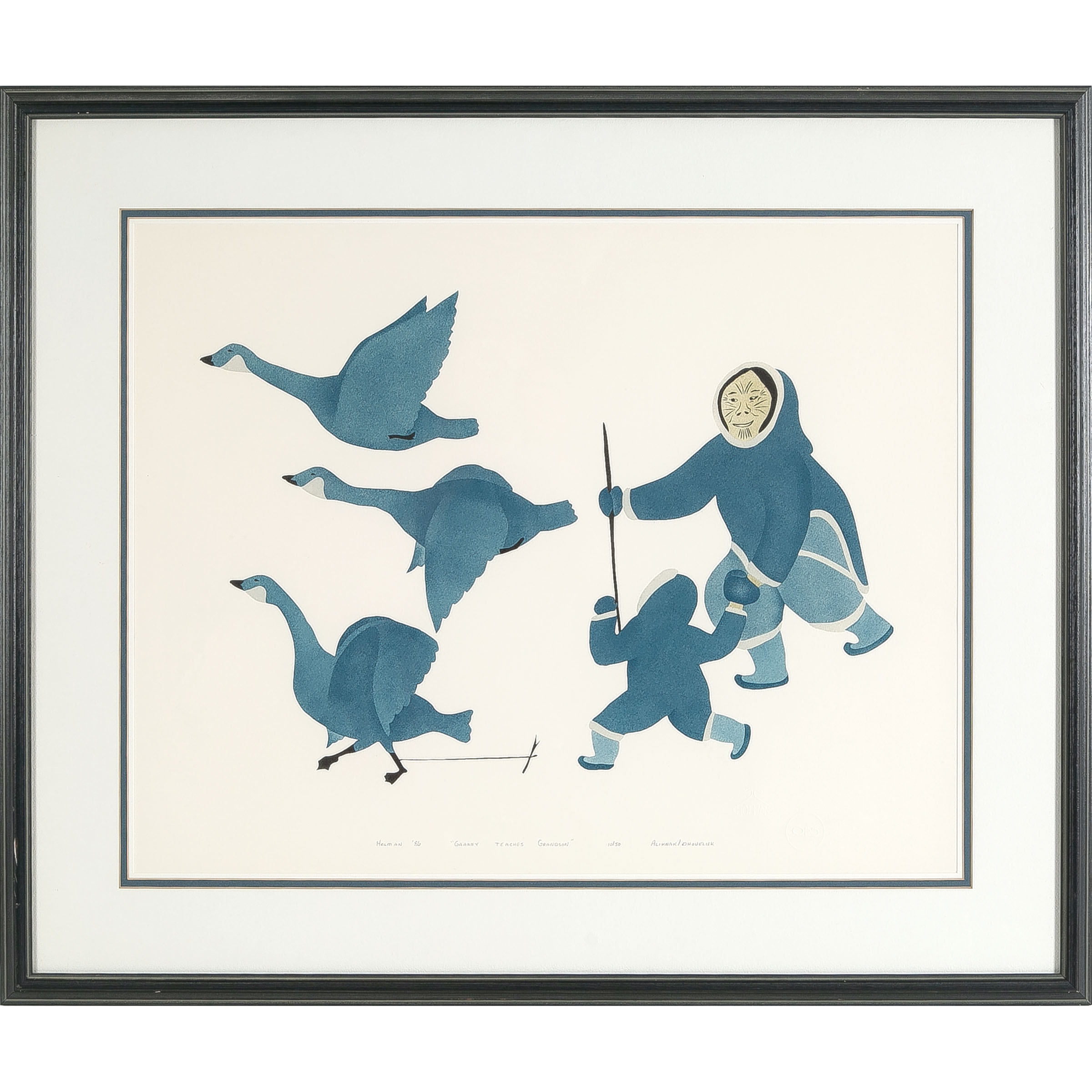 Peter Aliknak | GRANNY TEACHES GRANDSON (1986) | MutualArt