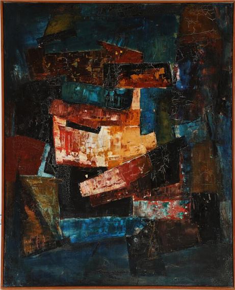 Knud Aage Nielsen | Blå komposition | MutualArt