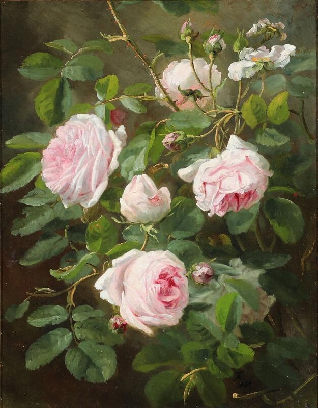 Rose Bush Painting