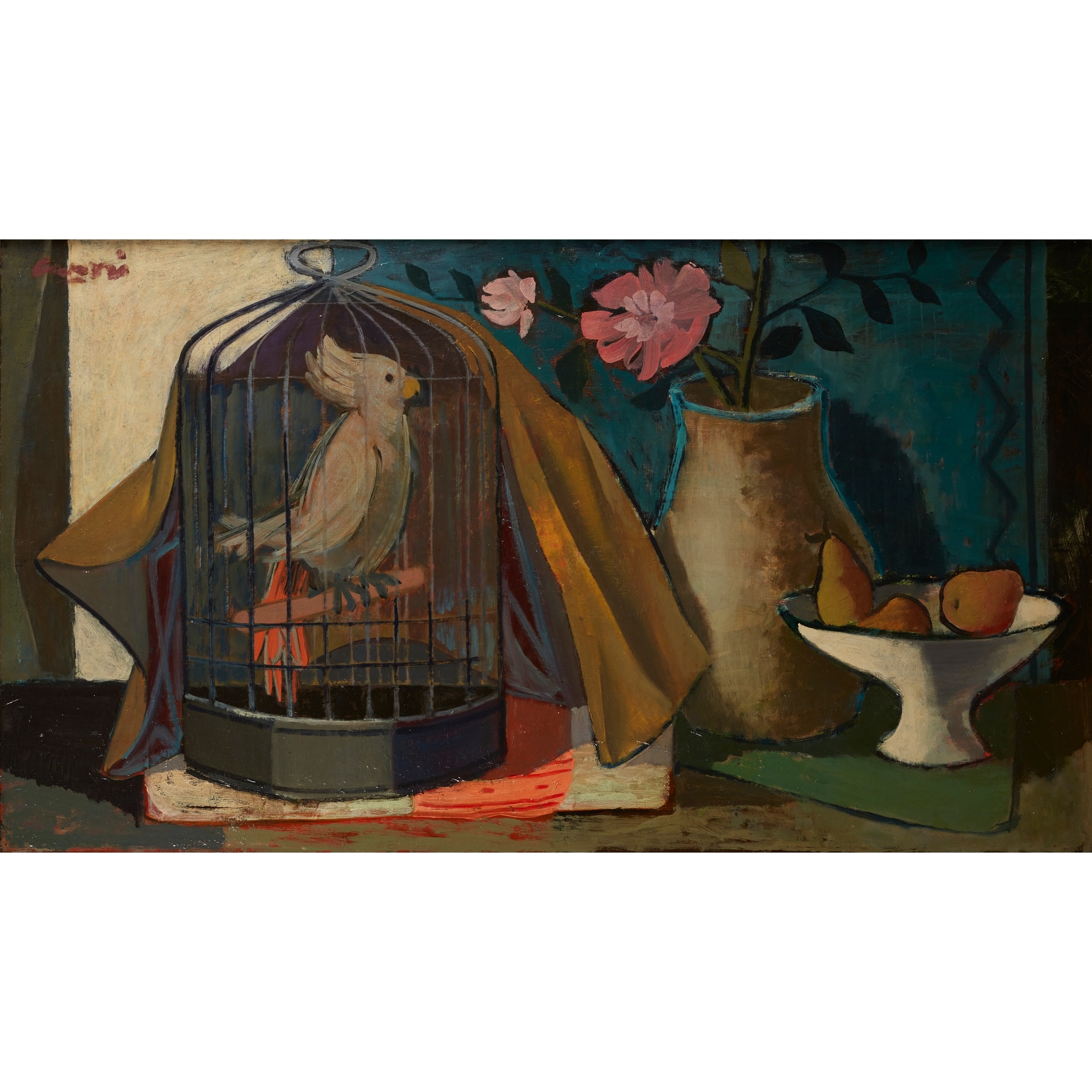 William Crosbie | STILL LIFE WITH COCKATOO | MutualArt