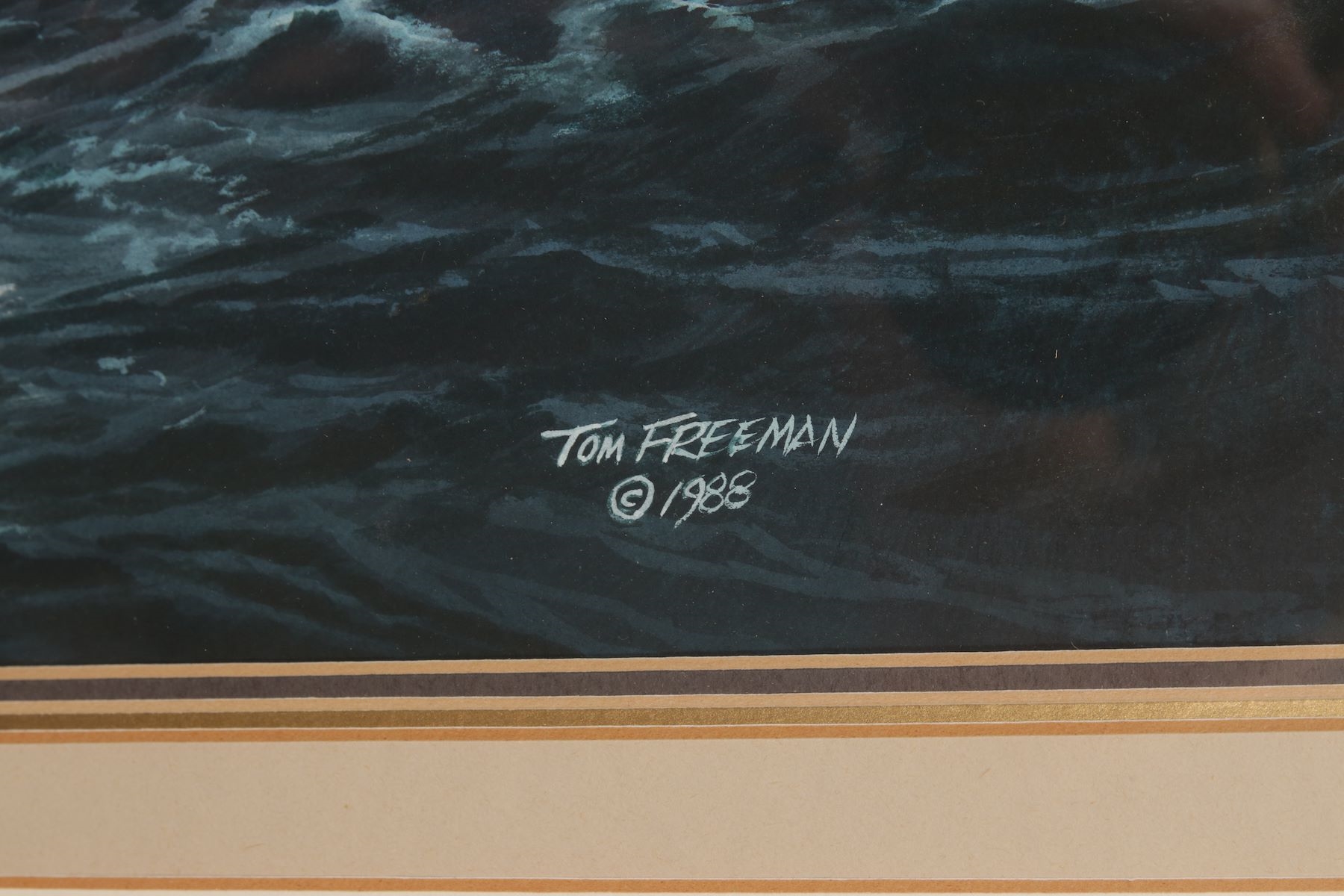 Tom Freeman | A SHIP PASSING THROUGH STORMY SEAS | MutualArt