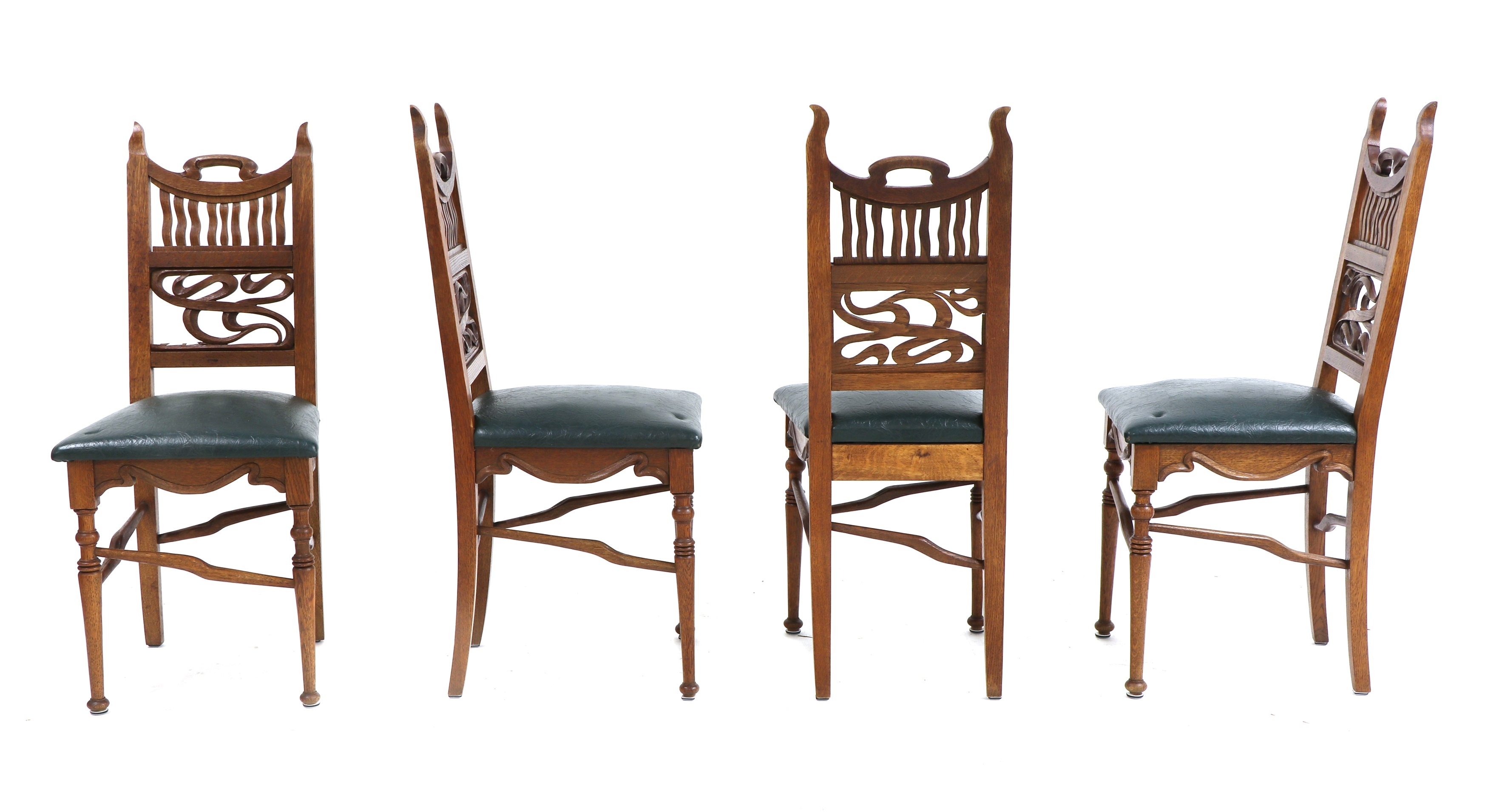 Arthur Heygate Mackmurdo | A set of eight Arts and Crafts oak dining ...
