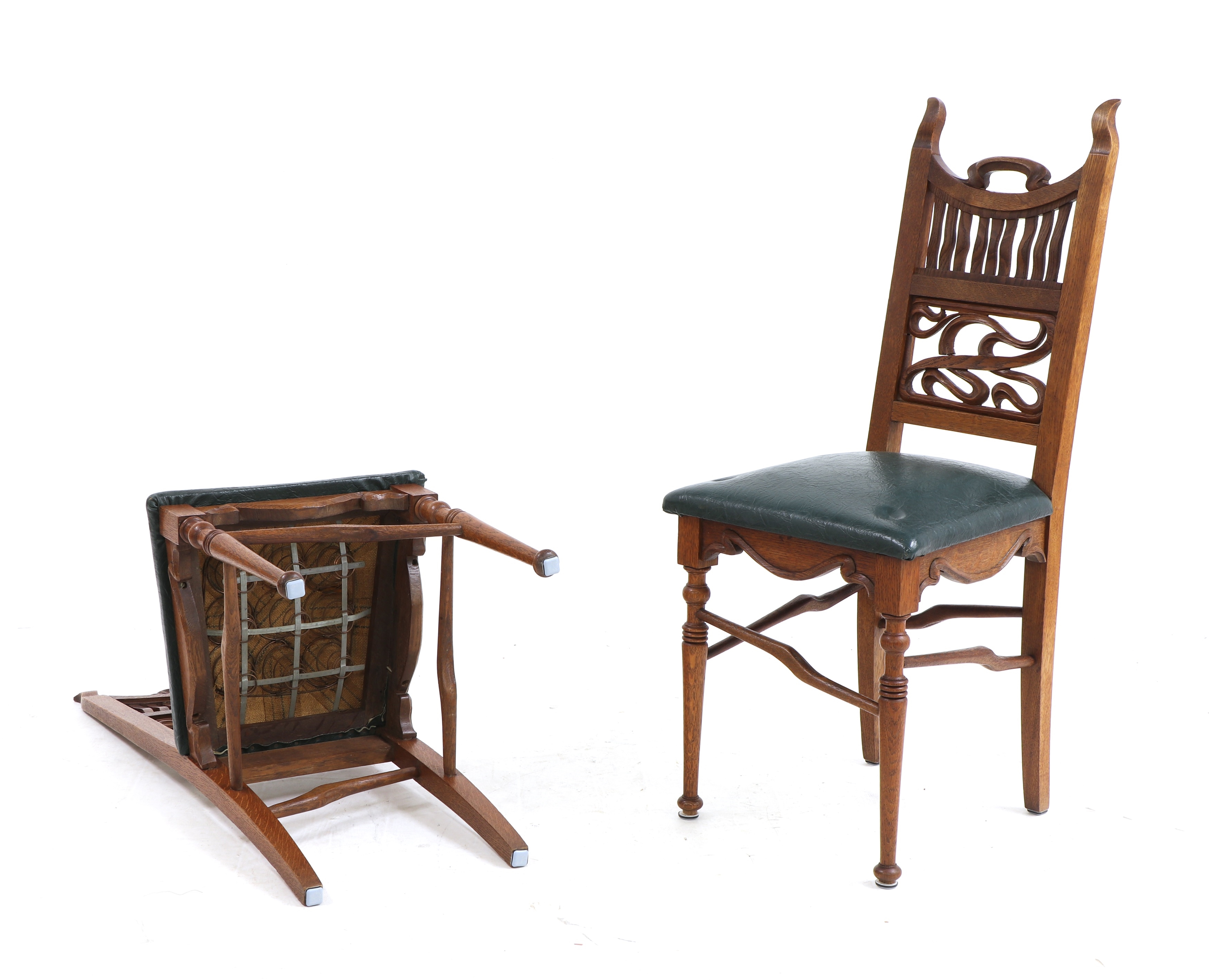 Arthur Heygate Mackmurdo | A set of eight Arts and Crafts oak dining ...