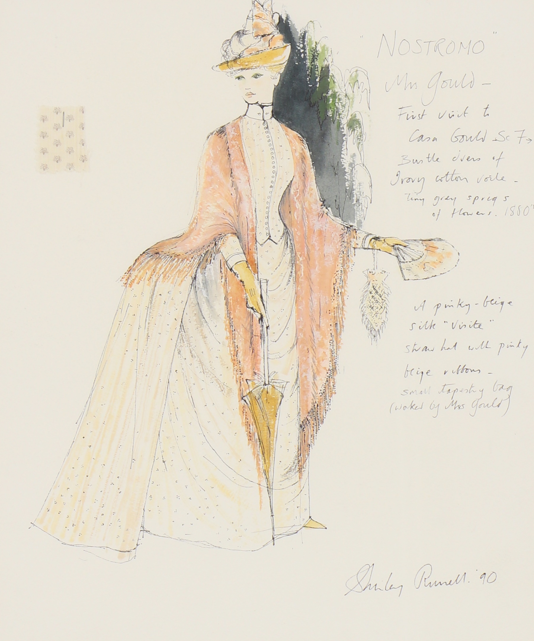 Shirley Ann Russell | Costume designs for Mrs Gould in Nostromo | MutualArt