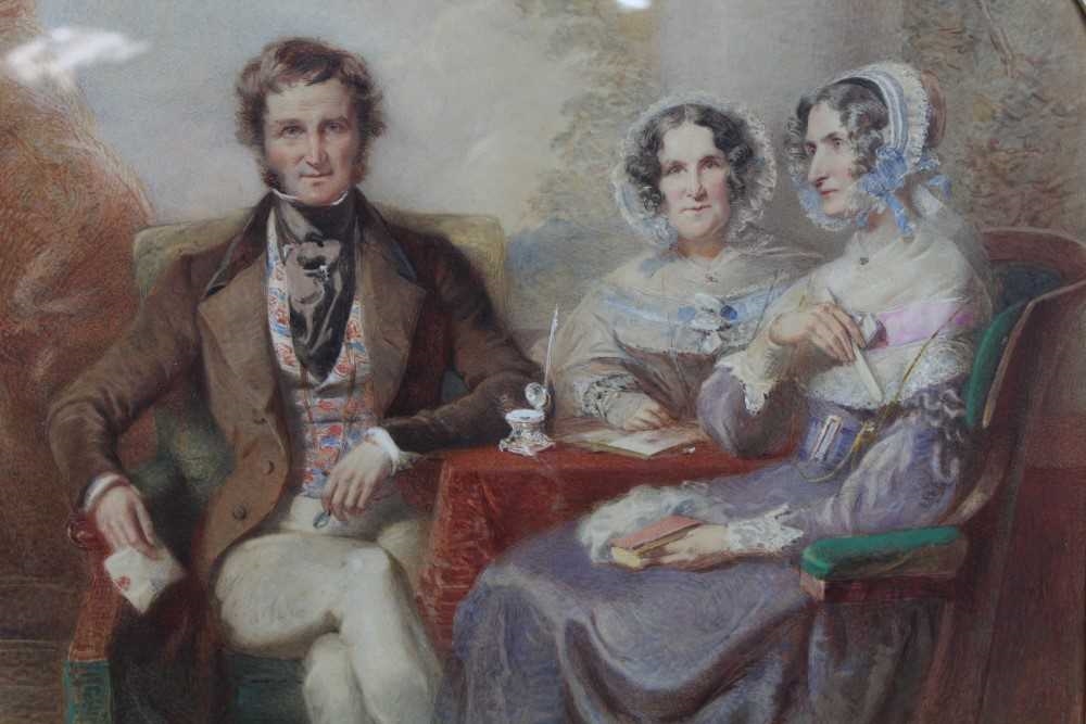 Frederick Tatham | A family group seated in an interior, (1847) | MutualArt