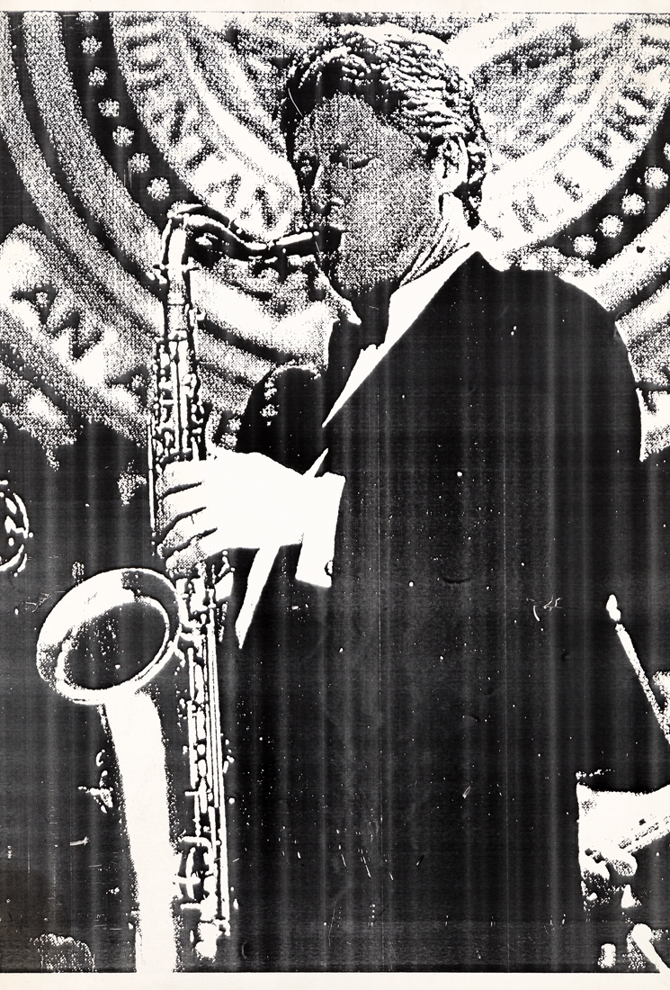 Bill Clinton Saxophone Black And White